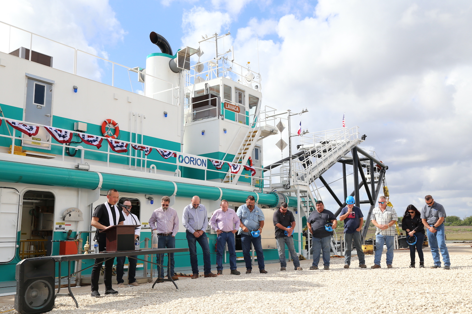 Orion Marine Group christens new dredge Lavaca | WorkBoat
